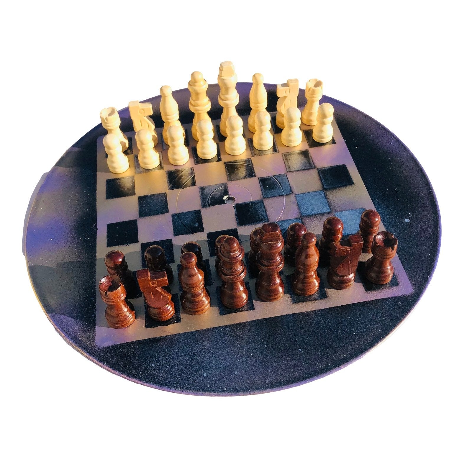 Vinyl Chess Set - Golden Space – Sunset Chess