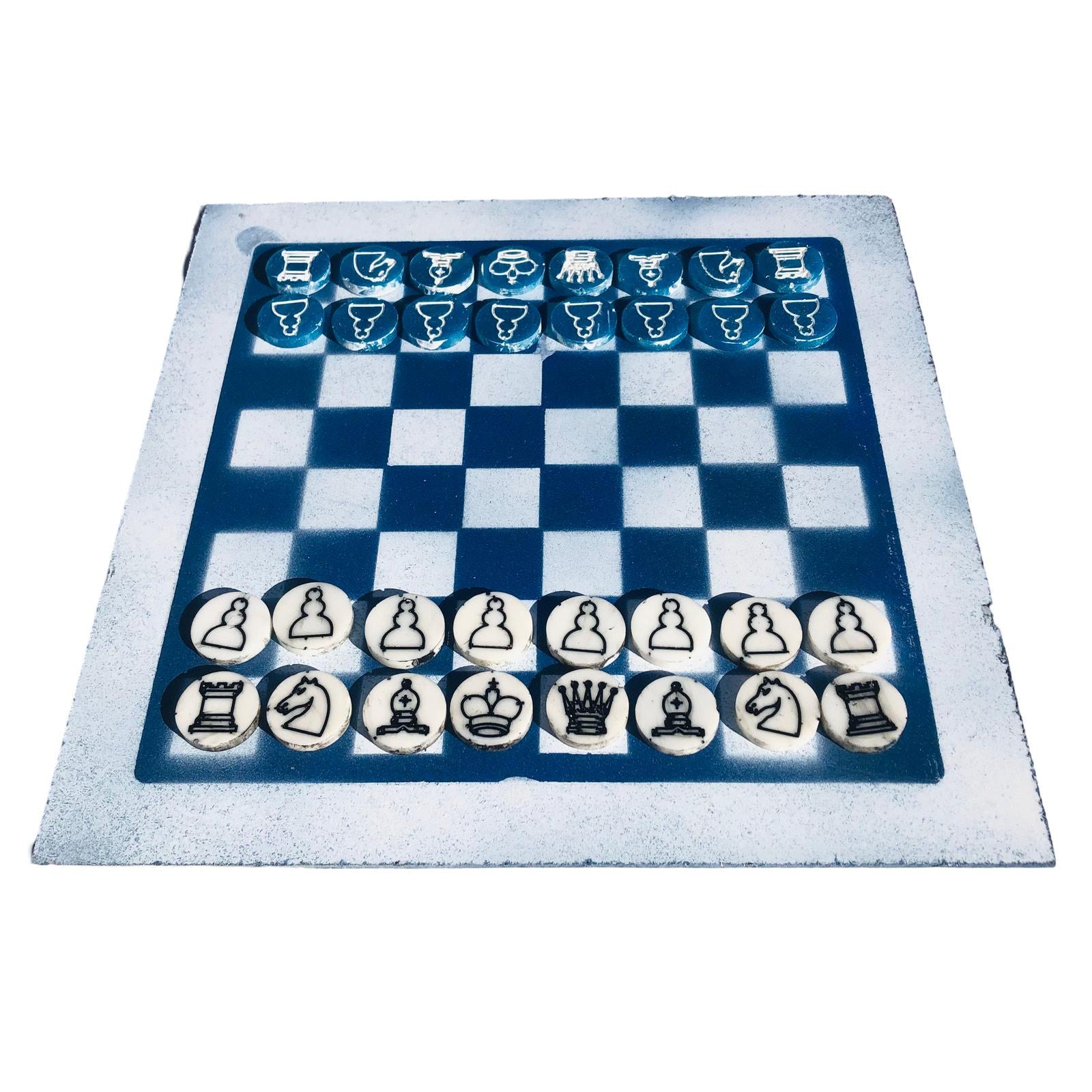 Chess Set - Blue Ice – Sunset Chess